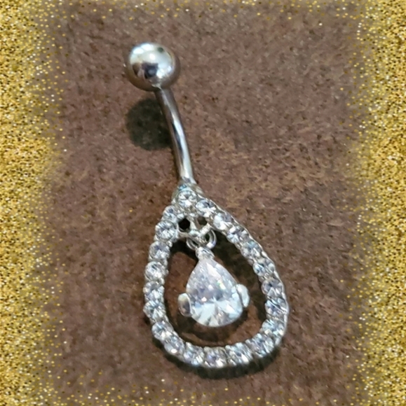 Jewelry | 522 316l Surgical Steel Crystal Belly Ring | Poshmark